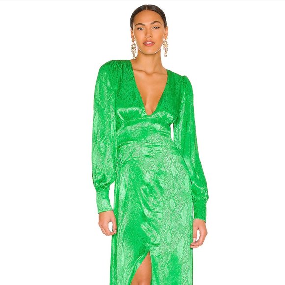 AFRM | Dresses | Green Bridesmaid Dress Afrm Alvin Dress In Fern Green ...